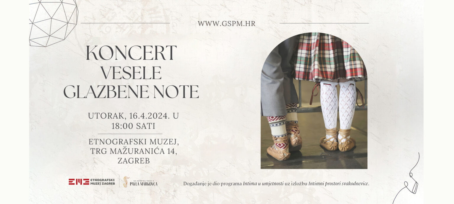 Koncert „Vesele glazbene note“ – etnografski muzej